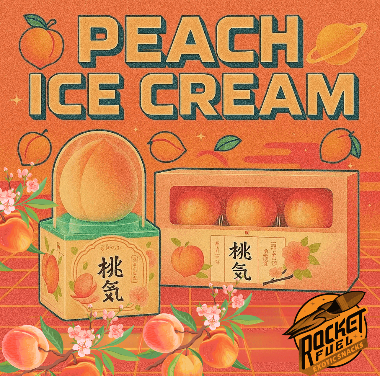 PROPITIOUS ICE CREAM - PEACH - 75g (JAPAN) — Rocket Fuel Snack